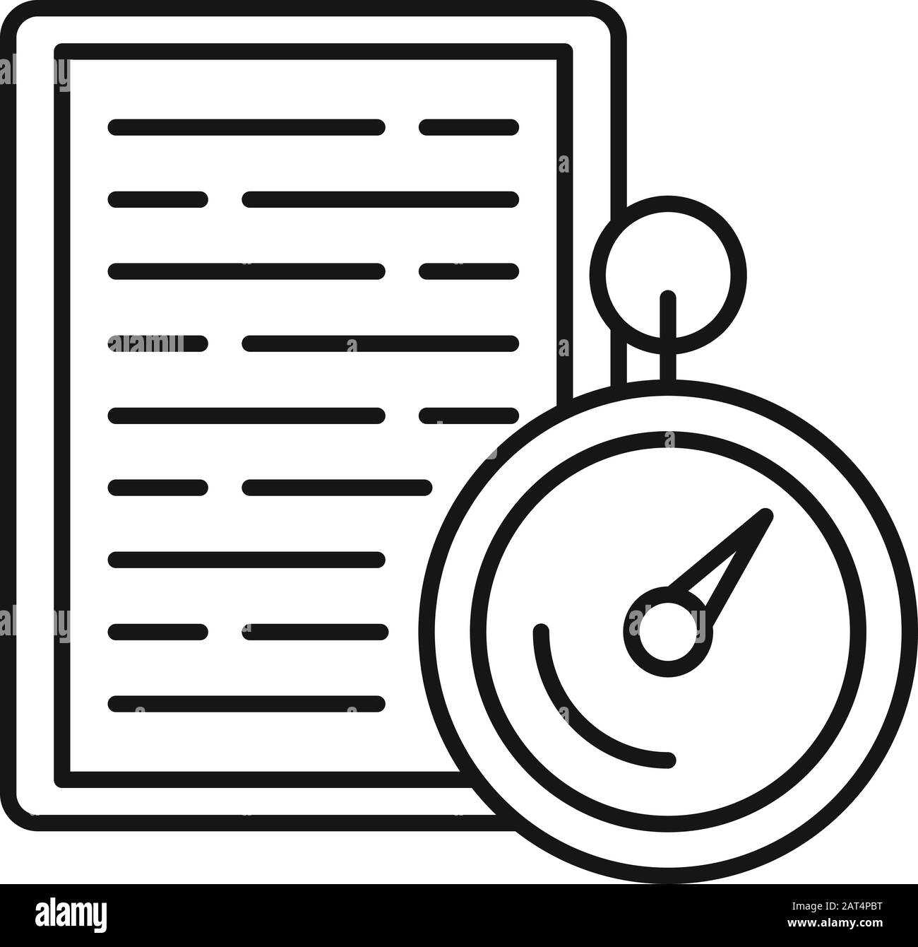 Stopwatch exam icon. Outline stopwatch exam vector icon for web design ...