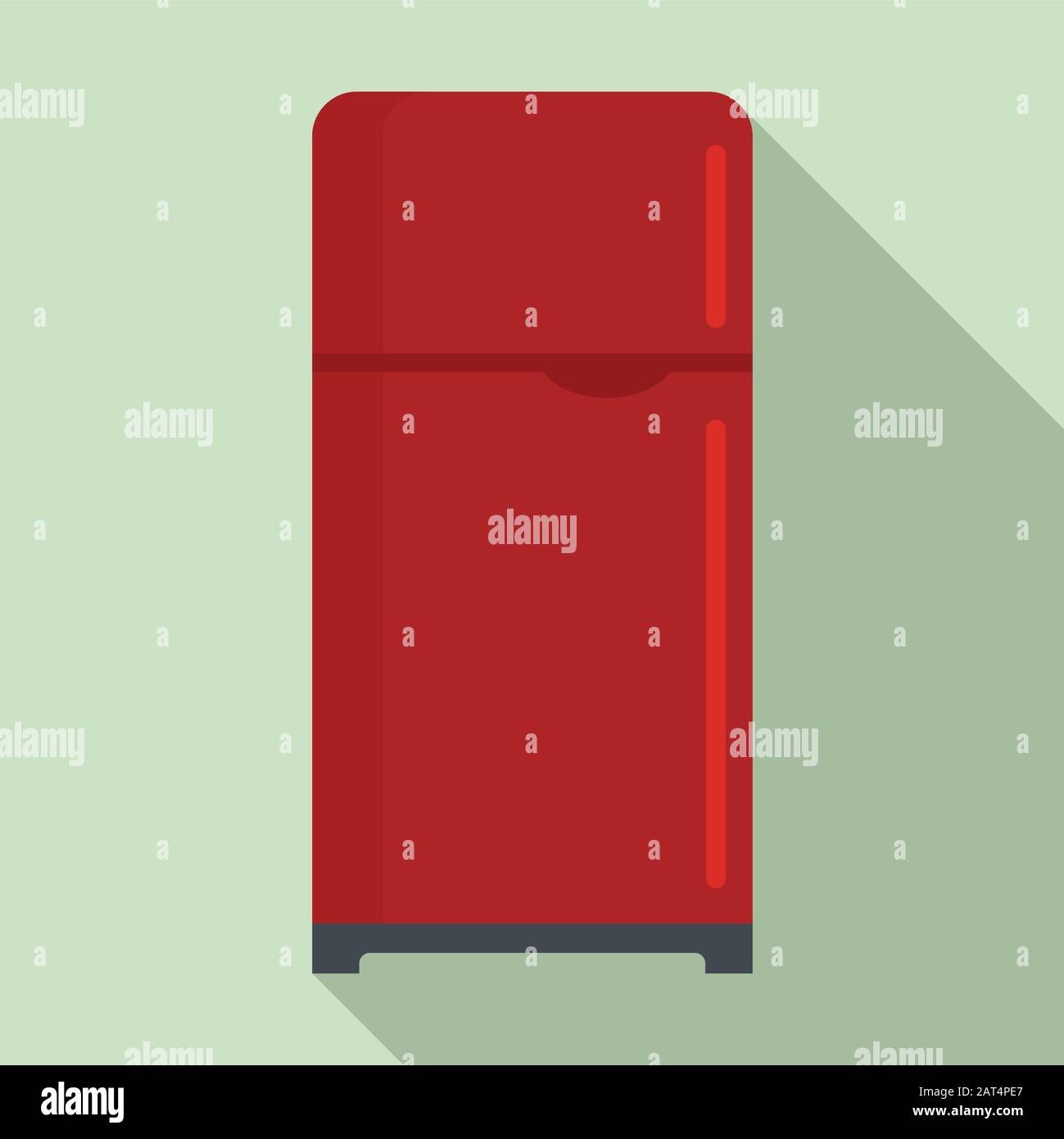 Retro fridge icon. Flat illustration of retro fridge vector icon for ...
