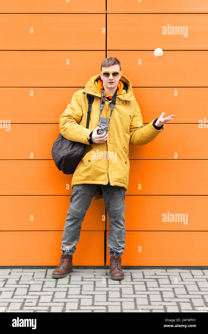 photographer takes pictures of moving sports objects .slow motion time ...