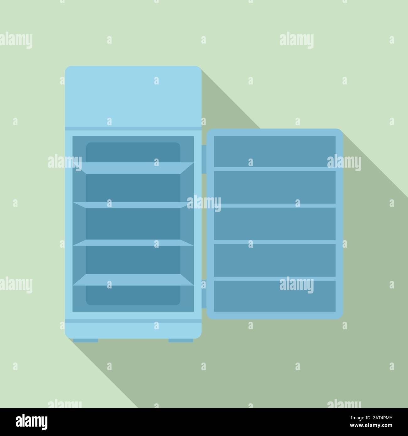Open fridge icon. Flat illustration of open fridge vector icon for web ...