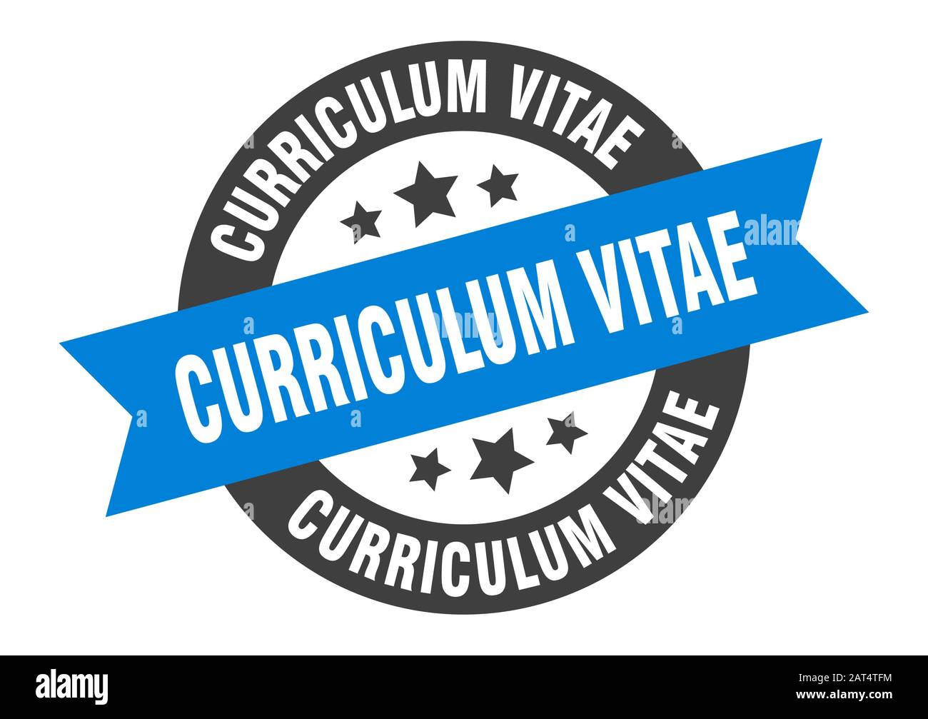 curriculum vitae sign. curriculum vitae round ribbon sticker ...