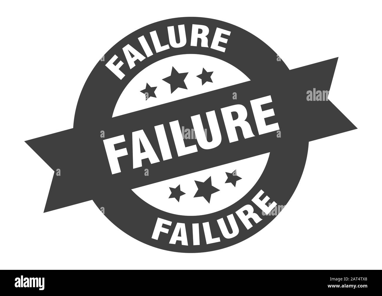 failure sign. failure round ribbon sticker. failure tag Stock Vector ...