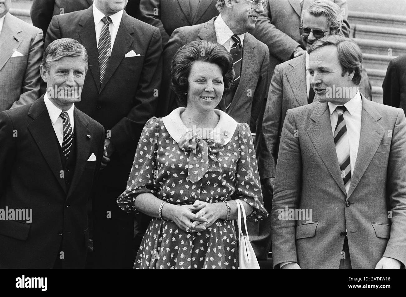 Cabinet Van Agt III by Beatrix; v.l.n.r. Van Agt, Queen Beatrix ...