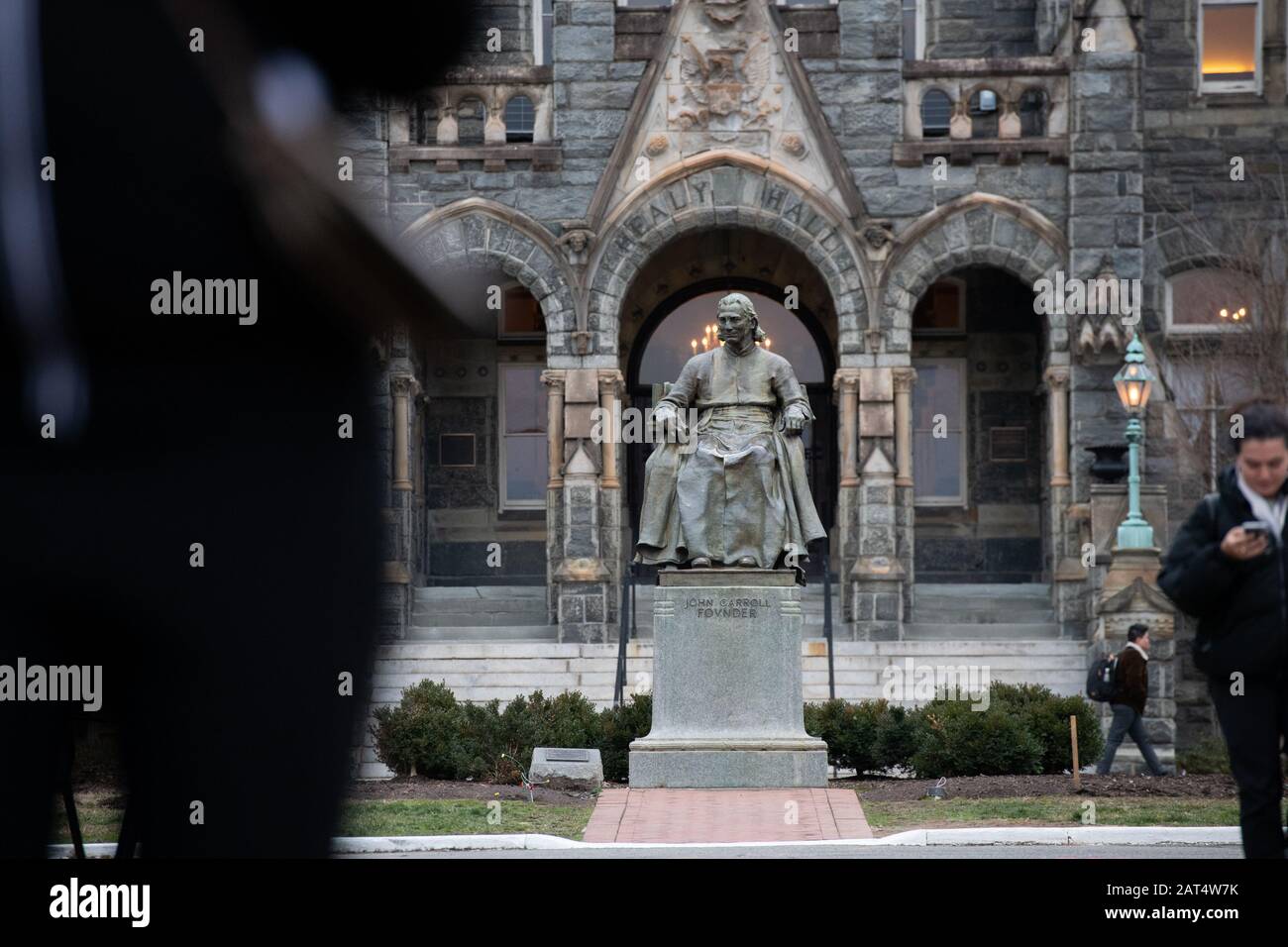 A general view of the statue of John Carroll, archbishop of Baltimore ...