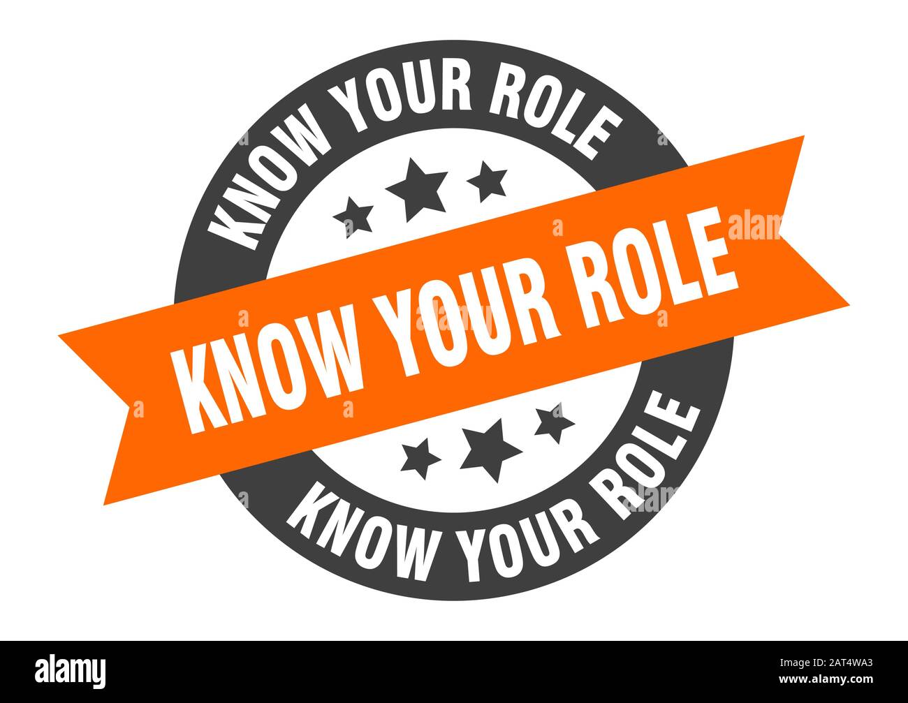 know your role sign. know your role round ribbon sticker. know your ...