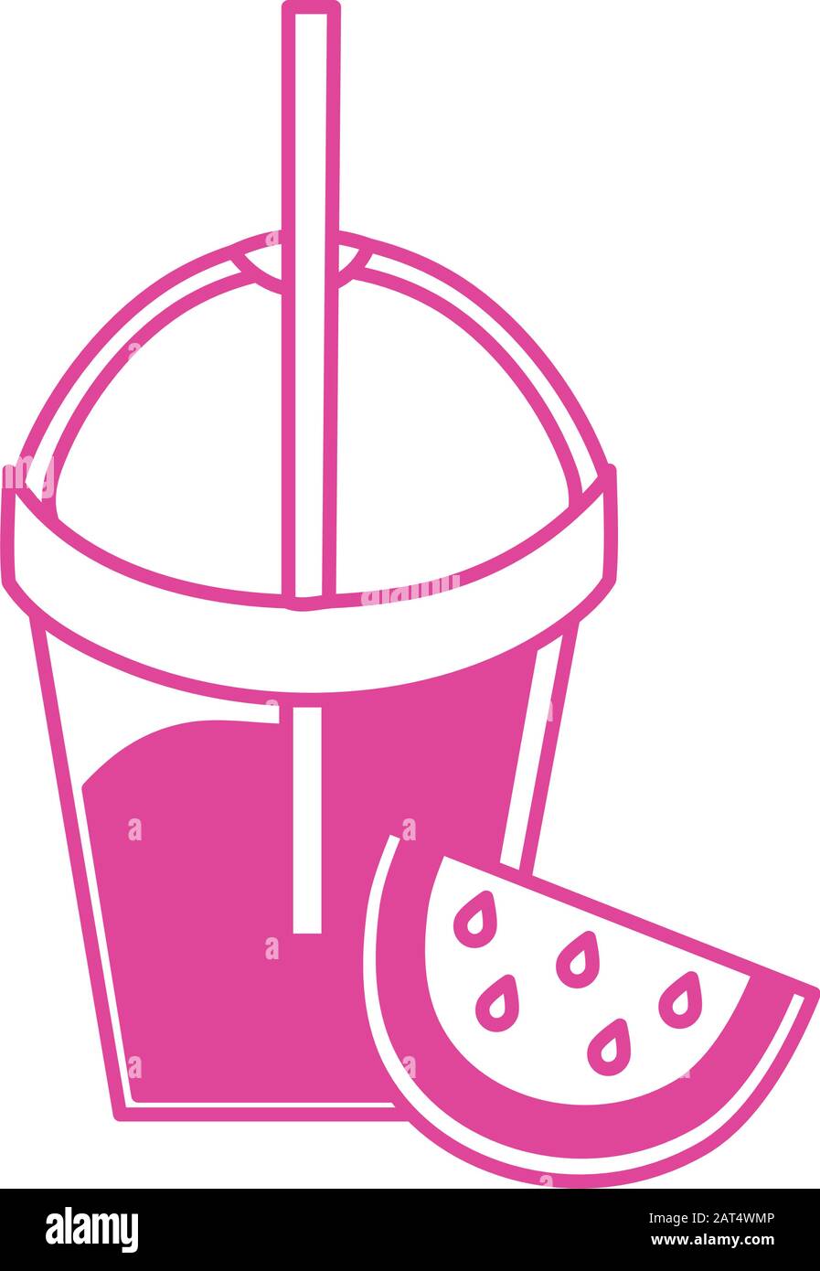 fresh watermelon fruit with milkshake Stock Vector Image & Art - Alamy