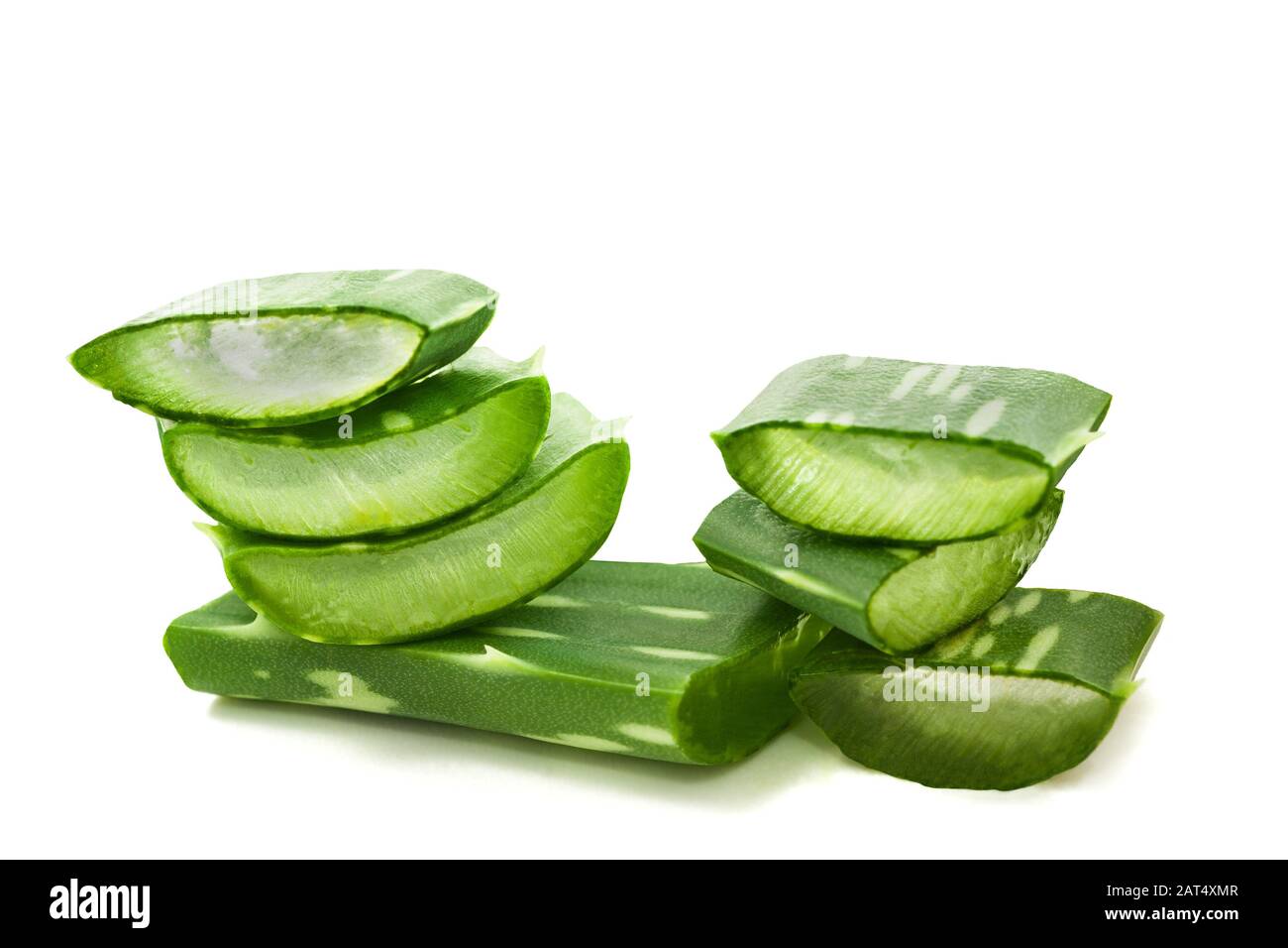 cut Aloe vera isolated on white background Stock Photo - Alamy