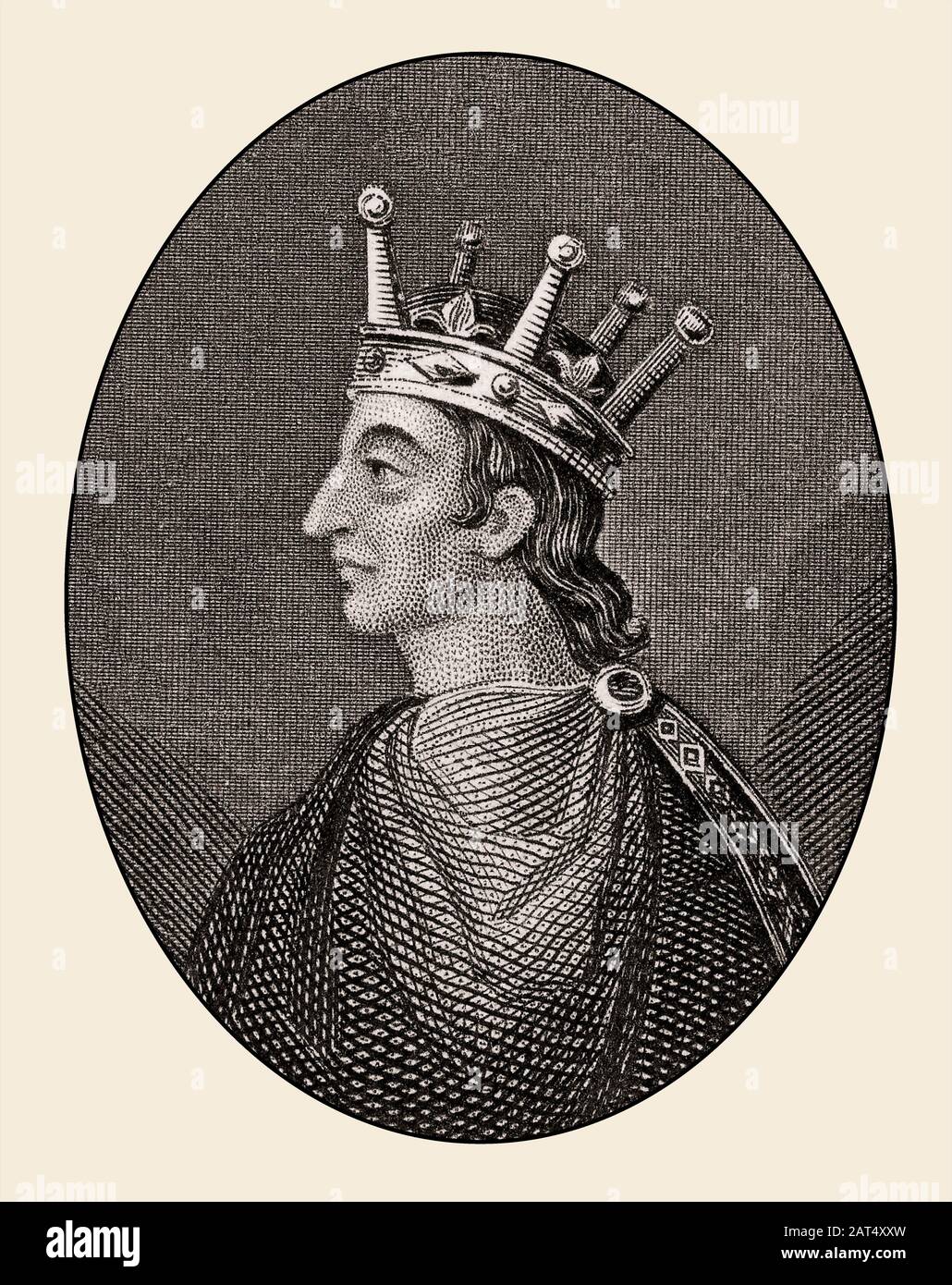 Edgar the Peaceful, King of England from 959 – 975 Stock Photo - Alamy