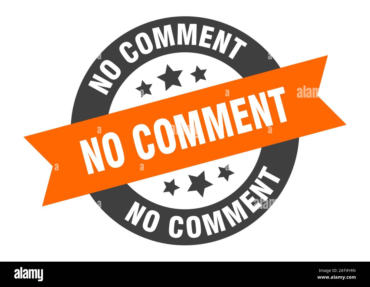 no comment sign. no comment round ribbon sticker. no comment tag Stock ...