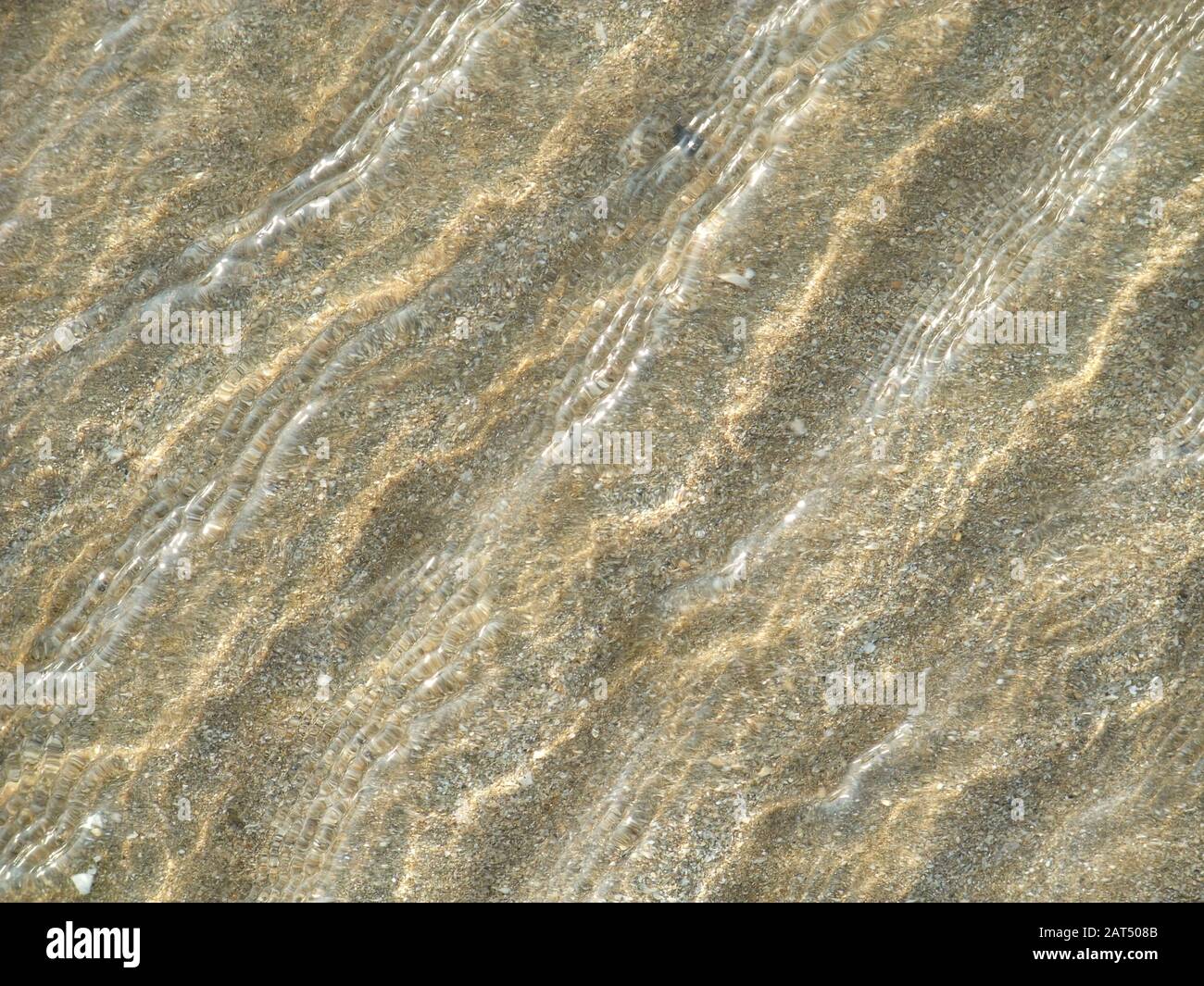 Water flowing over sand forming pattern Stock Photo - Alamy