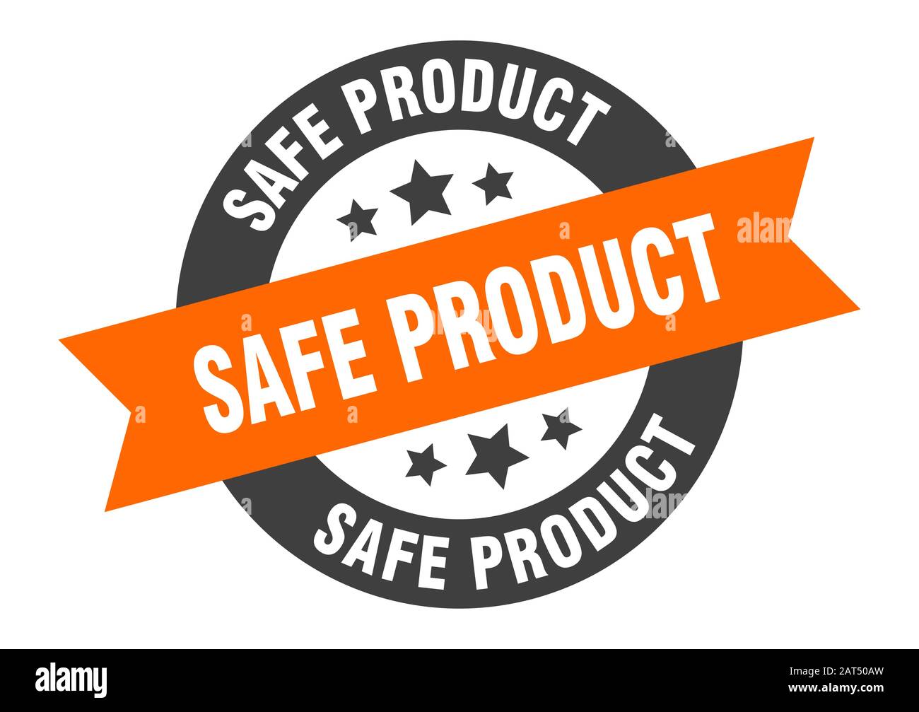 safe product sign. safe product round ribbon sticker. safe product tag ...