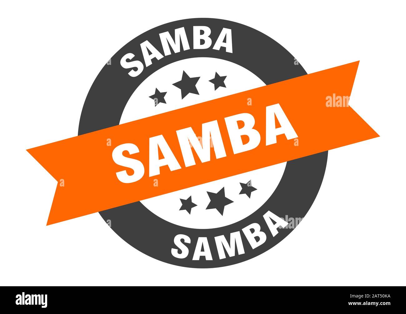 samba sign. samba round ribbon sticker. samba tag Stock Vector Image ...