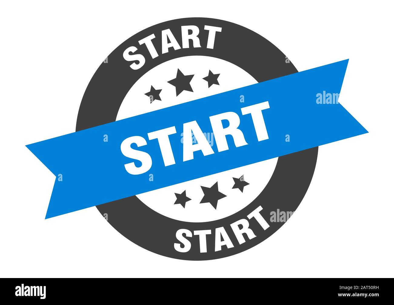 start sign. start round ribbon sticker. start tag Stock Vector Image ...