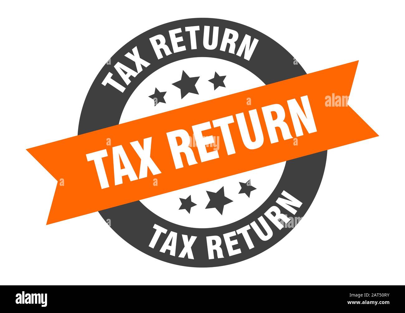 tax return sign. tax return round ribbon sticker. tax return tag Stock ...