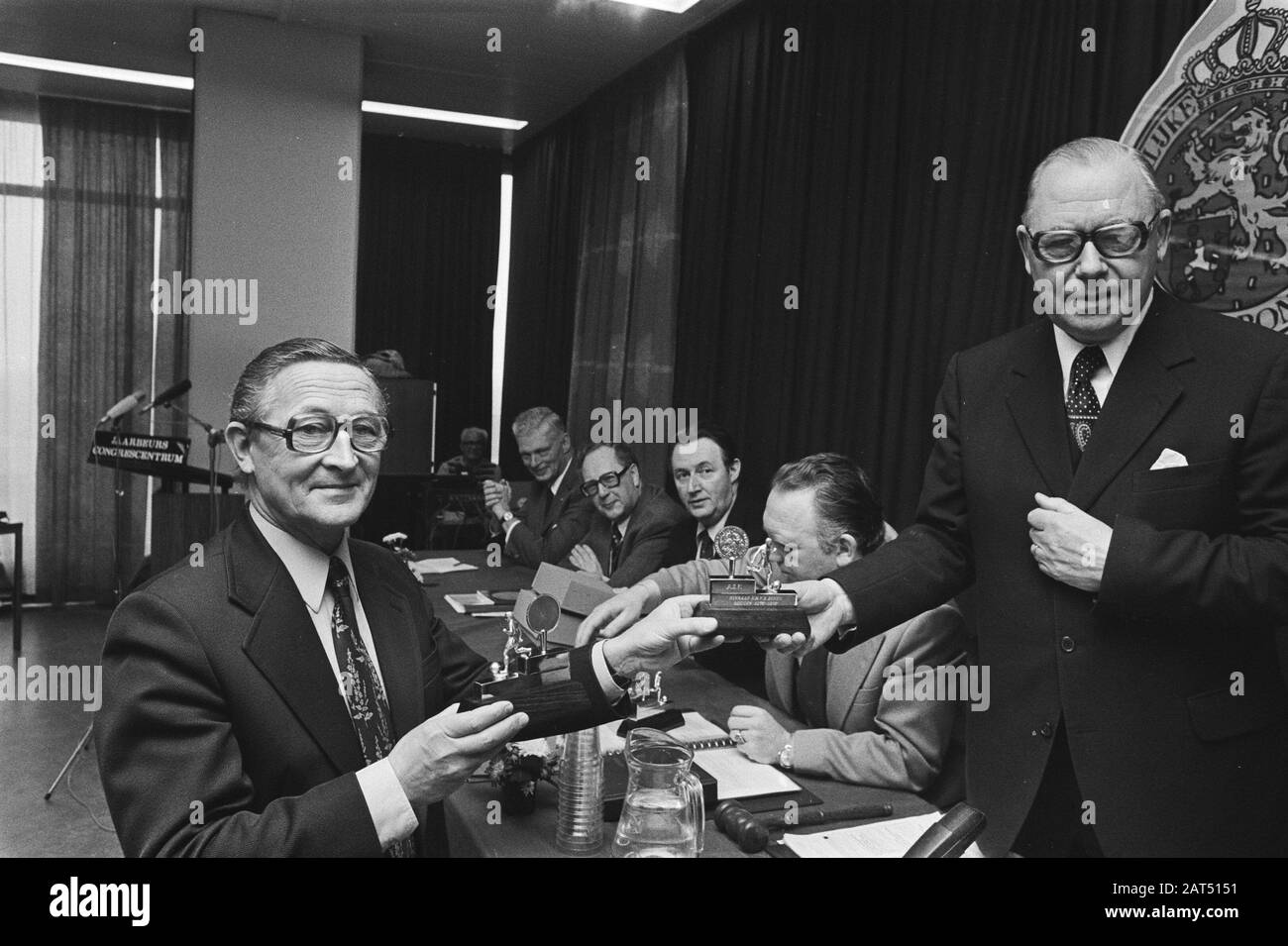 Handing medals Black and White Stock Photos & Images - Alamy