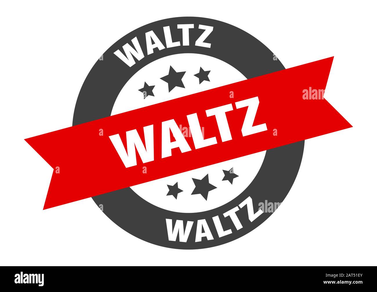 waltz sign. waltz round ribbon sticker. waltz tag Stock Vector Image ...