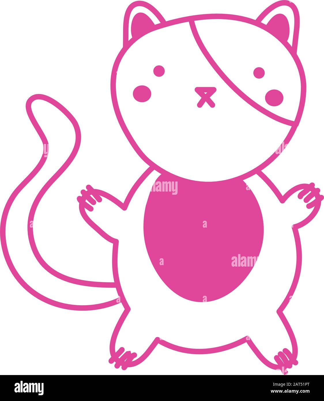 cute little cat mascot character Stock Vector Image & Art - Alamy