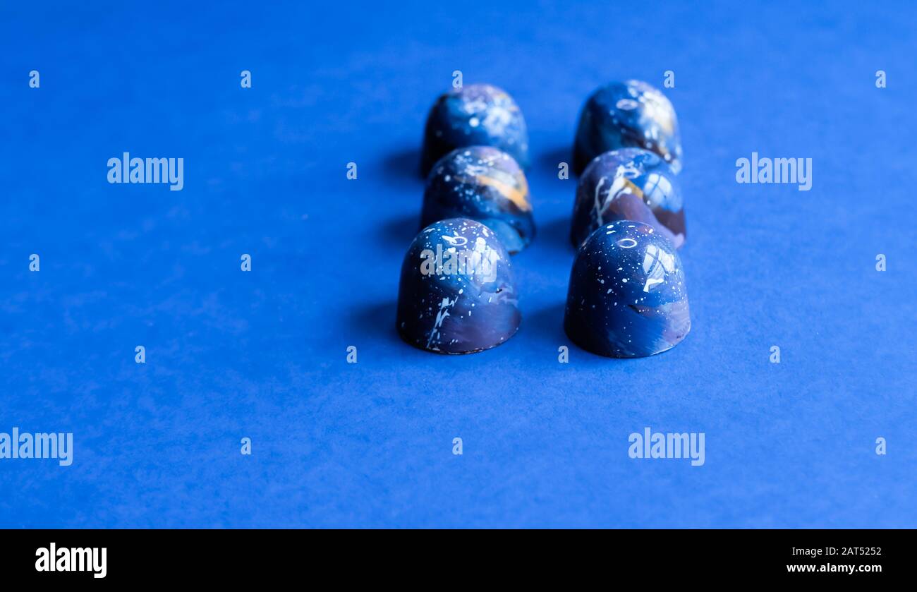 Molded chocolate pralines Stock Photo - Alamy