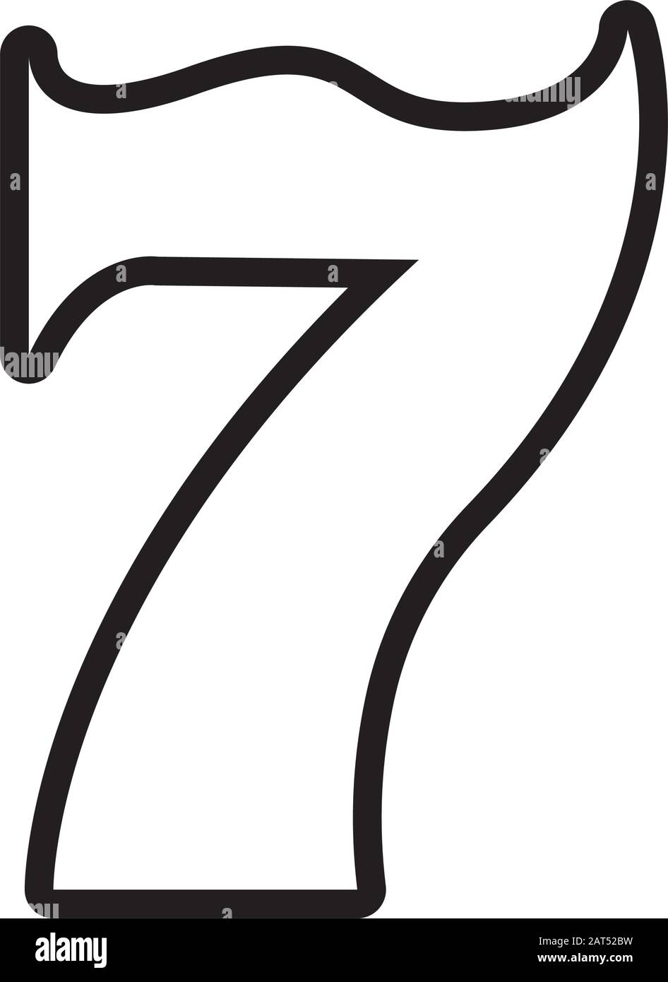 Number seven icon sign big hi-res stock photography and images - Alamy