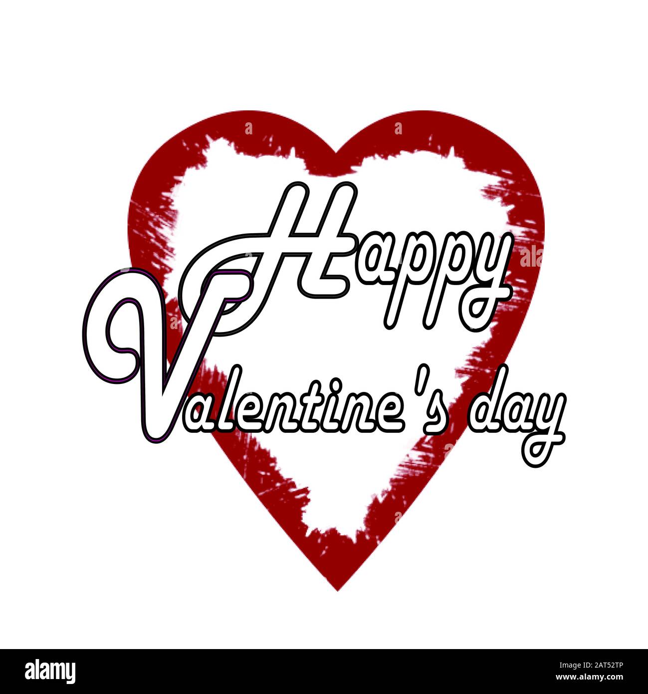 Happy valentines day text red Cut Out Stock Images & Pictures - Alamy