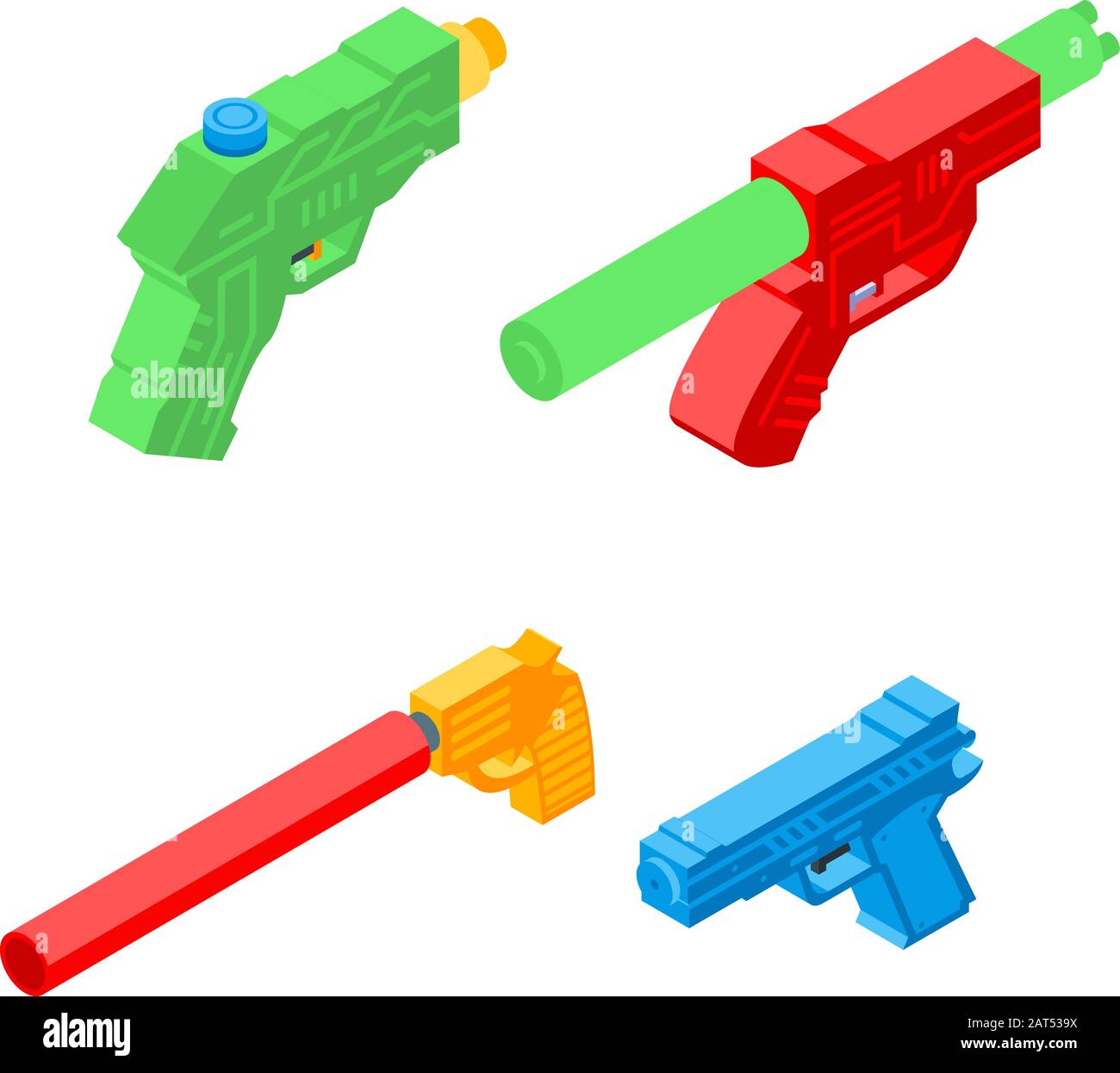Squirt gun white Stock Vector Images - Alamy