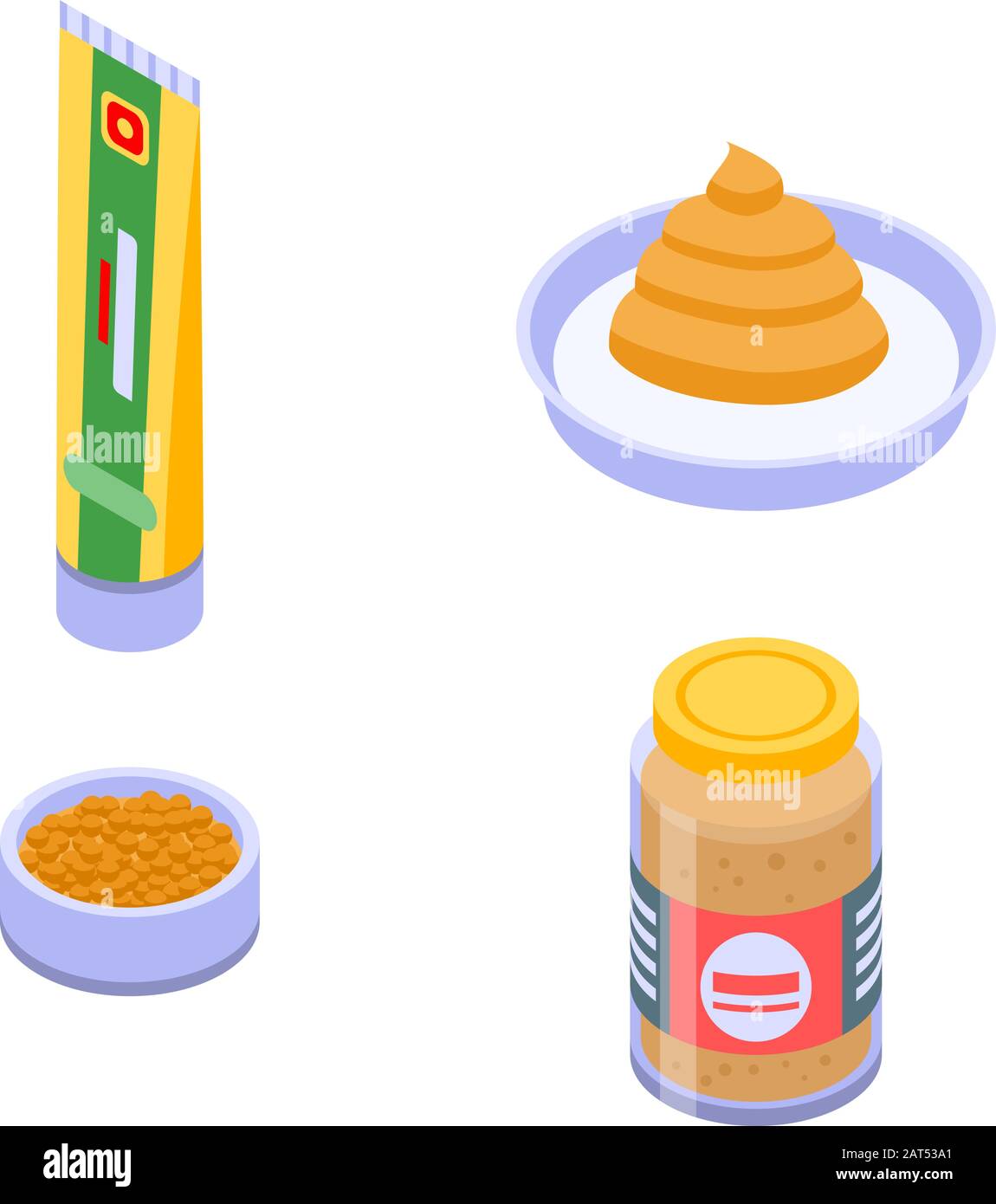 Glass jar tasty mustard Stock Vector Images - Alamy