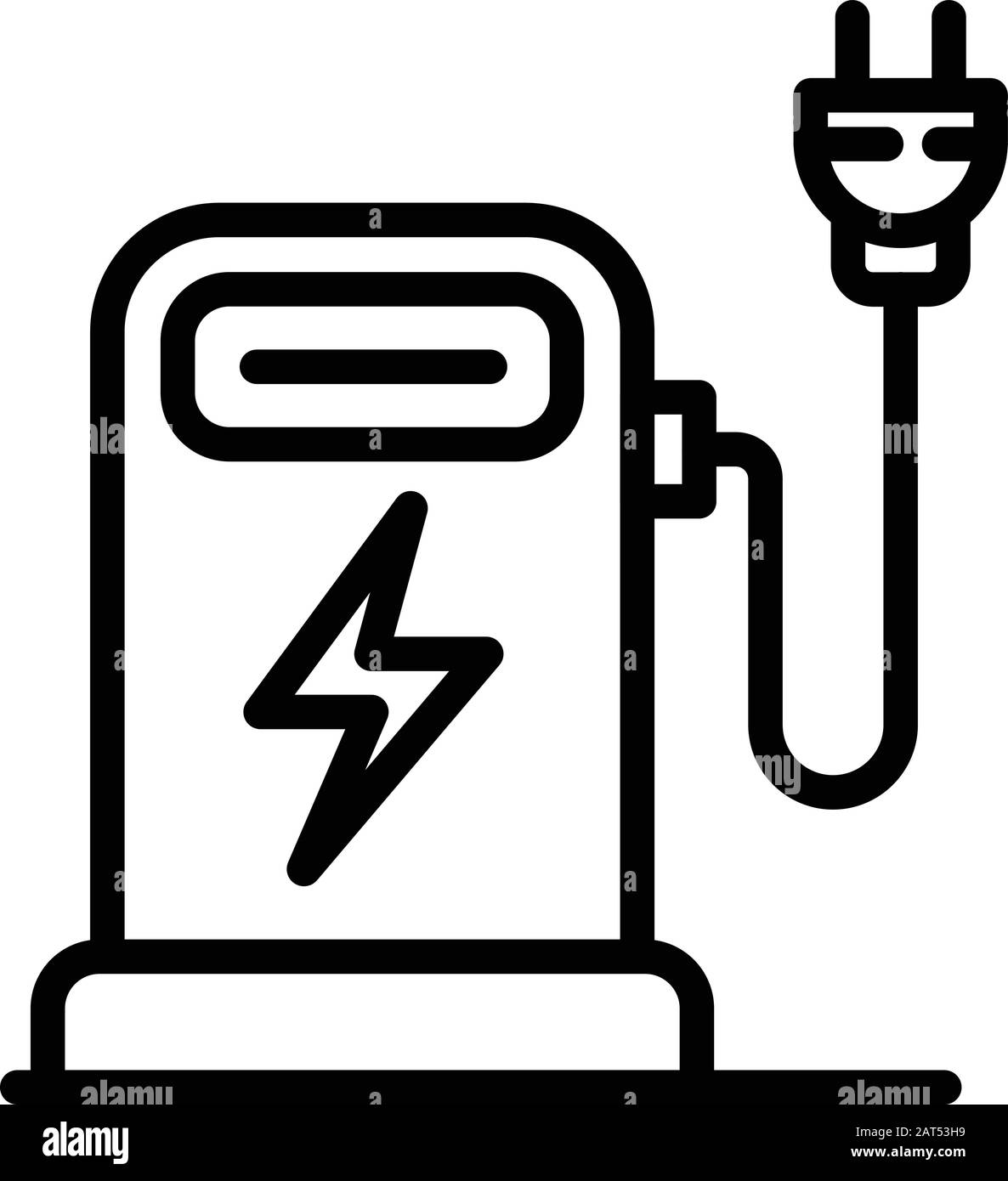 Electric car refueling icon, outline style Stock Vector Image & Art - Alamy