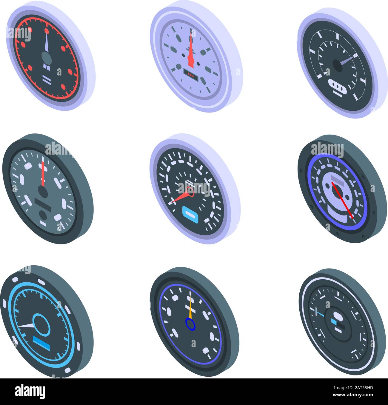Car speedometer futuristic dial Stock Vector Images - Alamy