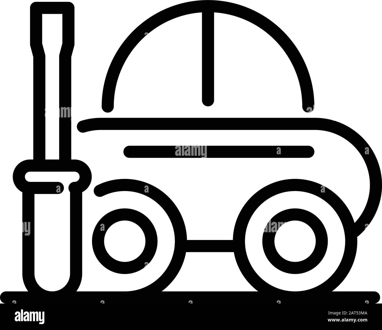 Black line car screwdriver wrench Cut Out Stock Images & Pictures - Alamy