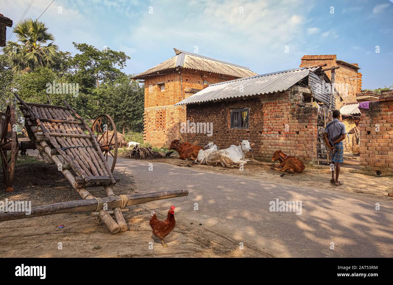 Indian village scene hi-res stock photography and images - Alamy