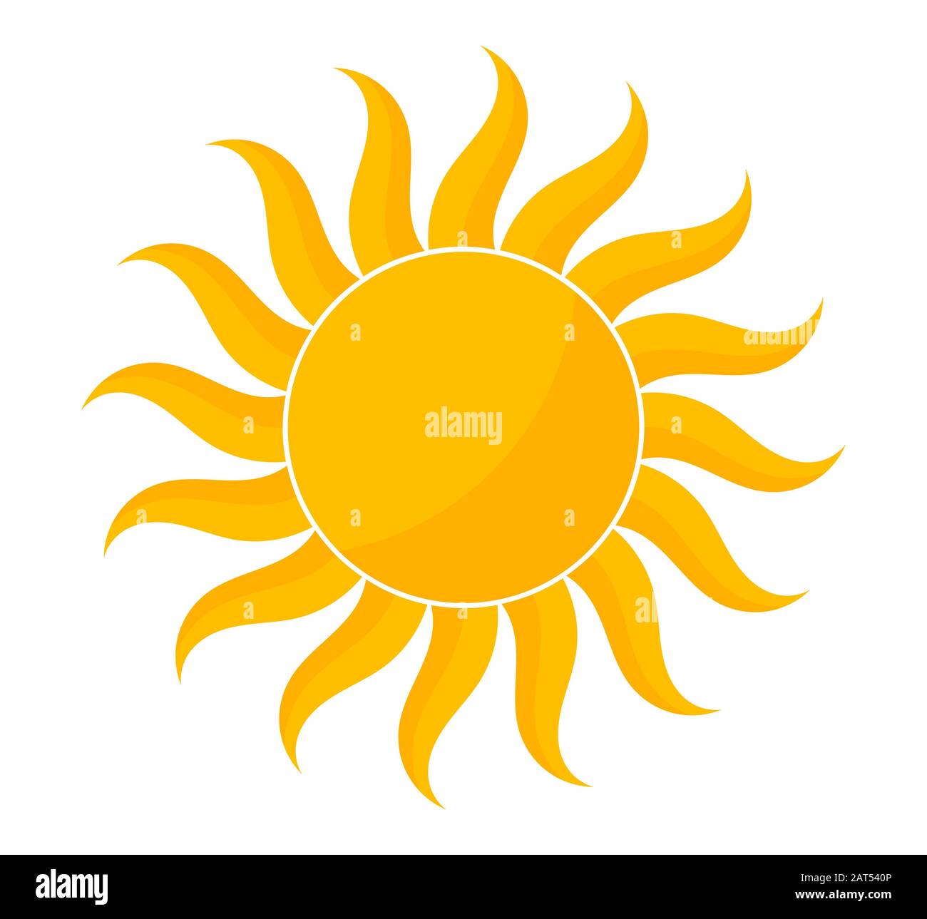 Yellow sun shape icon. Vector illustration Stock Vector Image & Art - Alamy