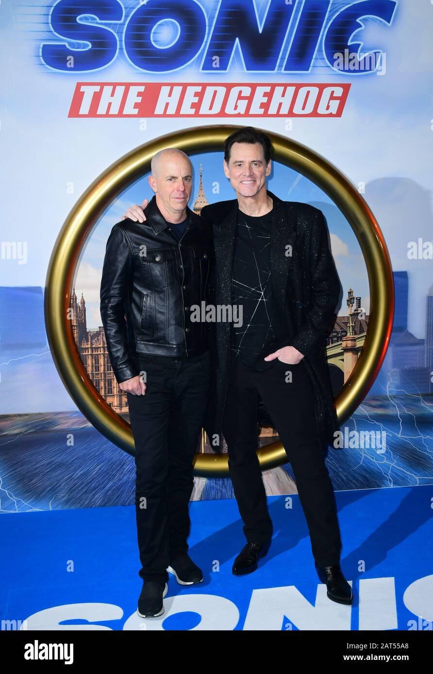 Neal H.Moritz and Jim Carrey arrives for a screening of new film Sonic ...