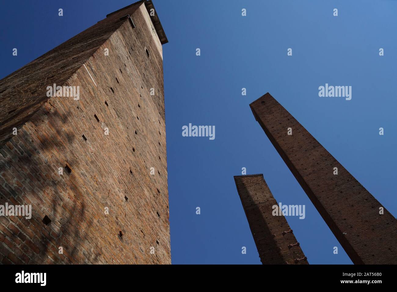 Historic city center, 12th century medieval towers, Pavia, Lombardy ...