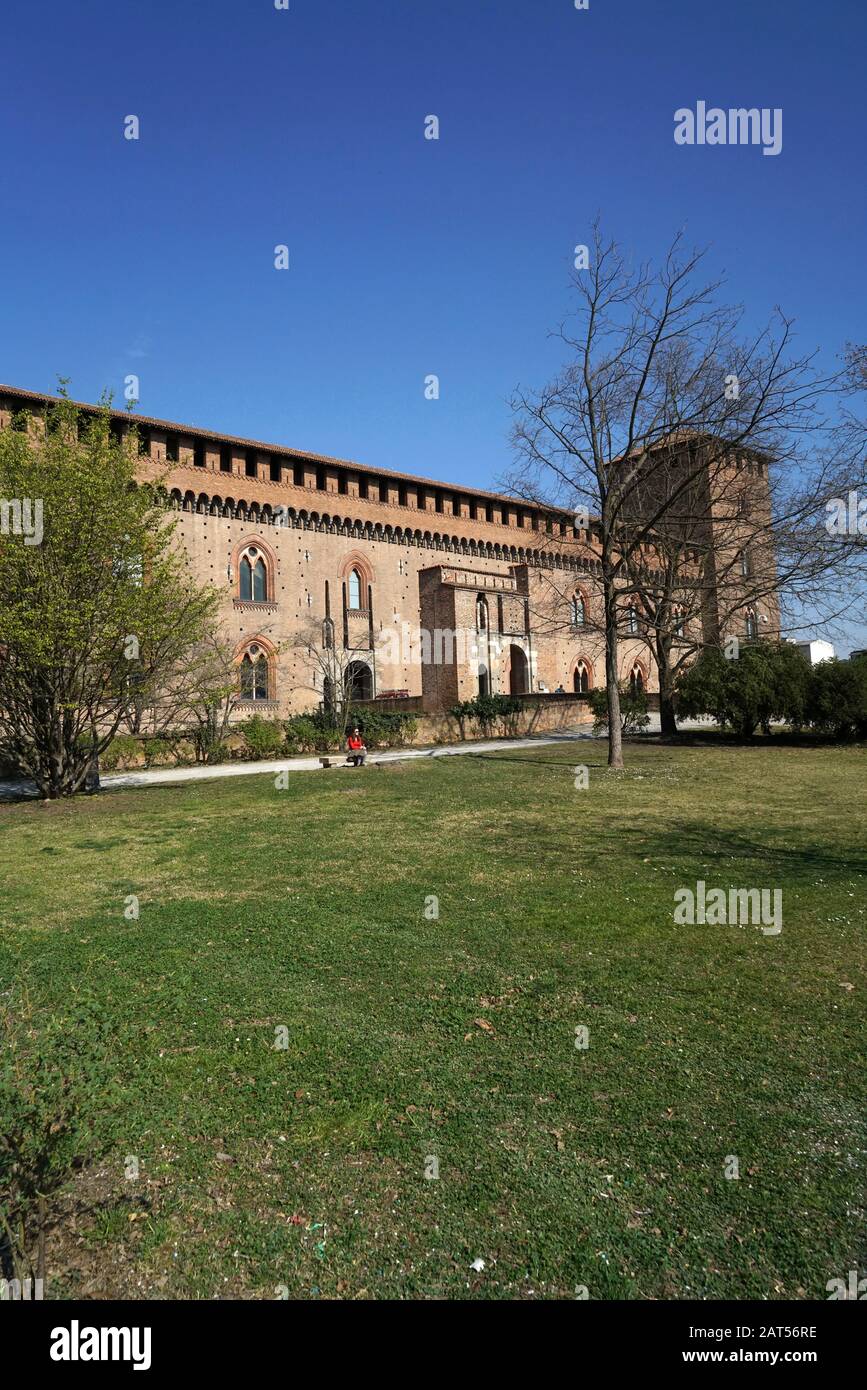 The Castello Visconteo or Visconti Castle, built in 1360, XIV century ...