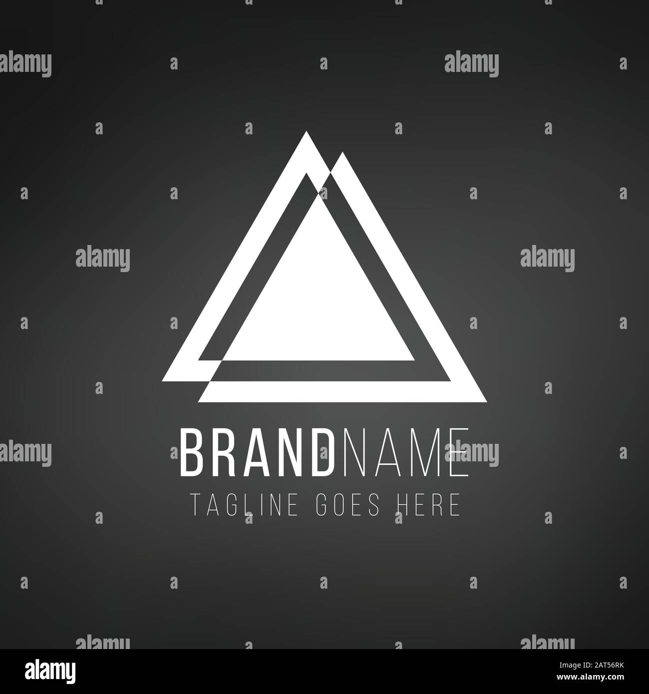 Simple geometri triangle logo design in a modern style. Technology ...