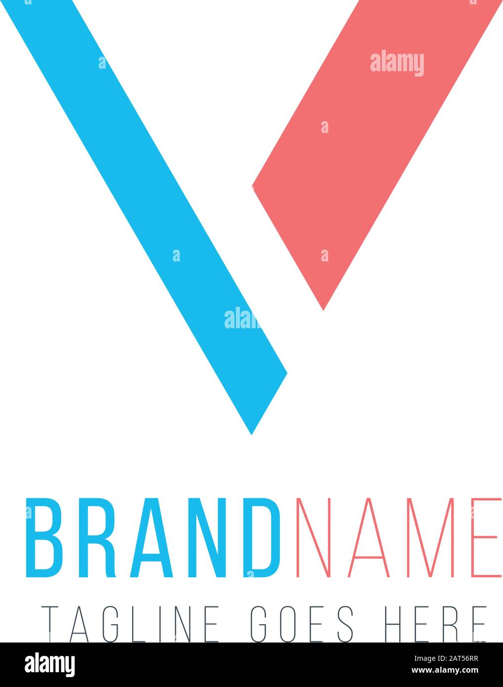 Letter V, Geometrical triangle or arrow in two parts logo design ...