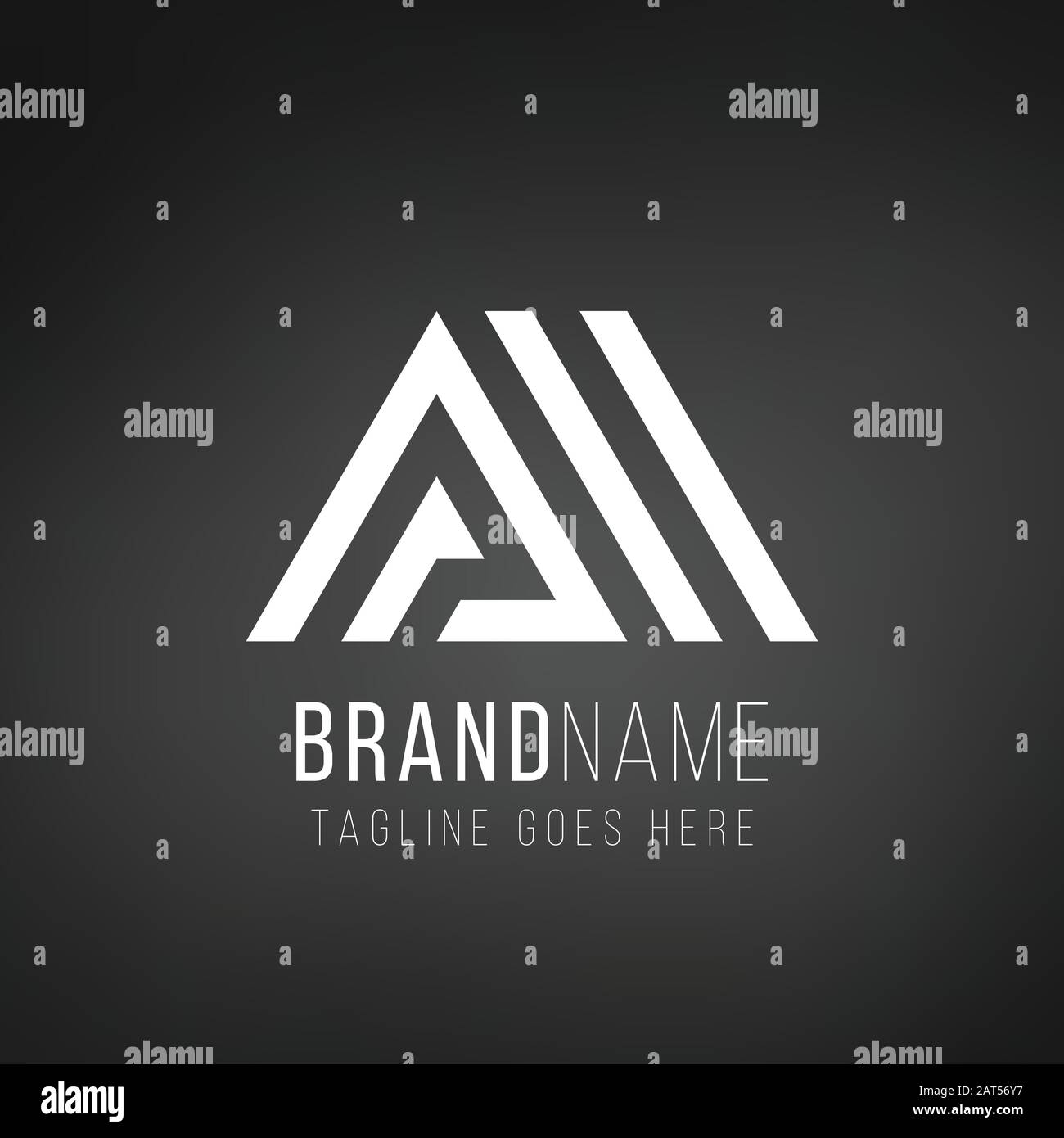 Tripple Letter A or delta geometric triangle logo design. Business ...