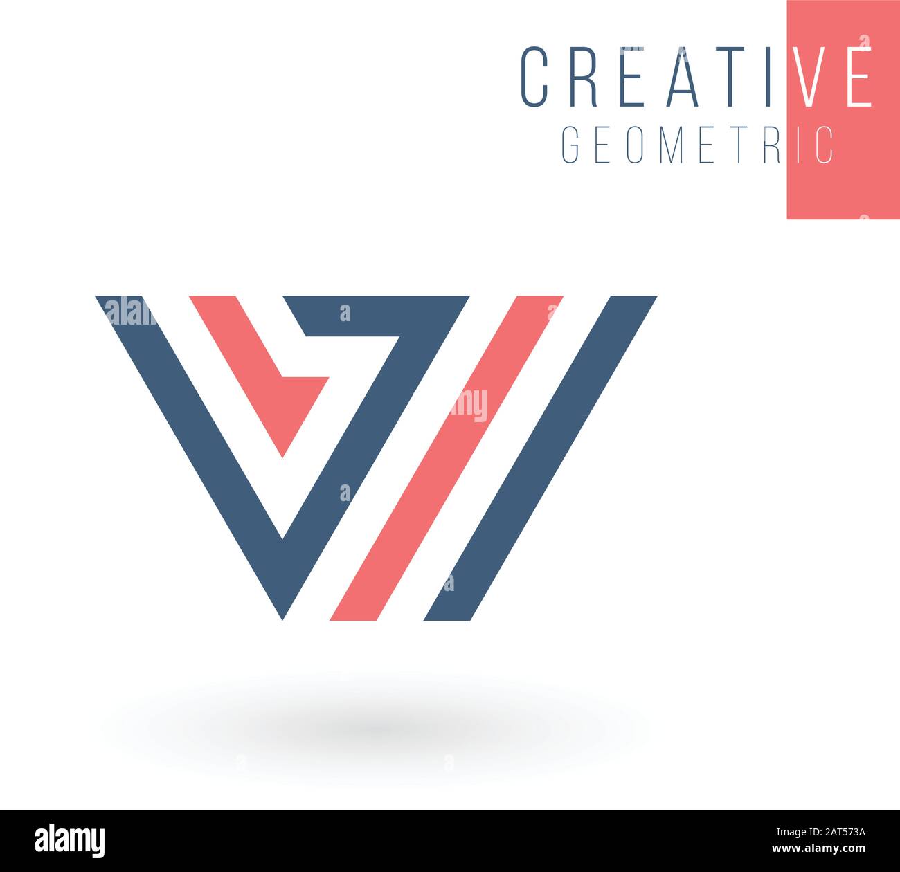 Tripple Letter V or delta geometric triangle logo design. Business ...