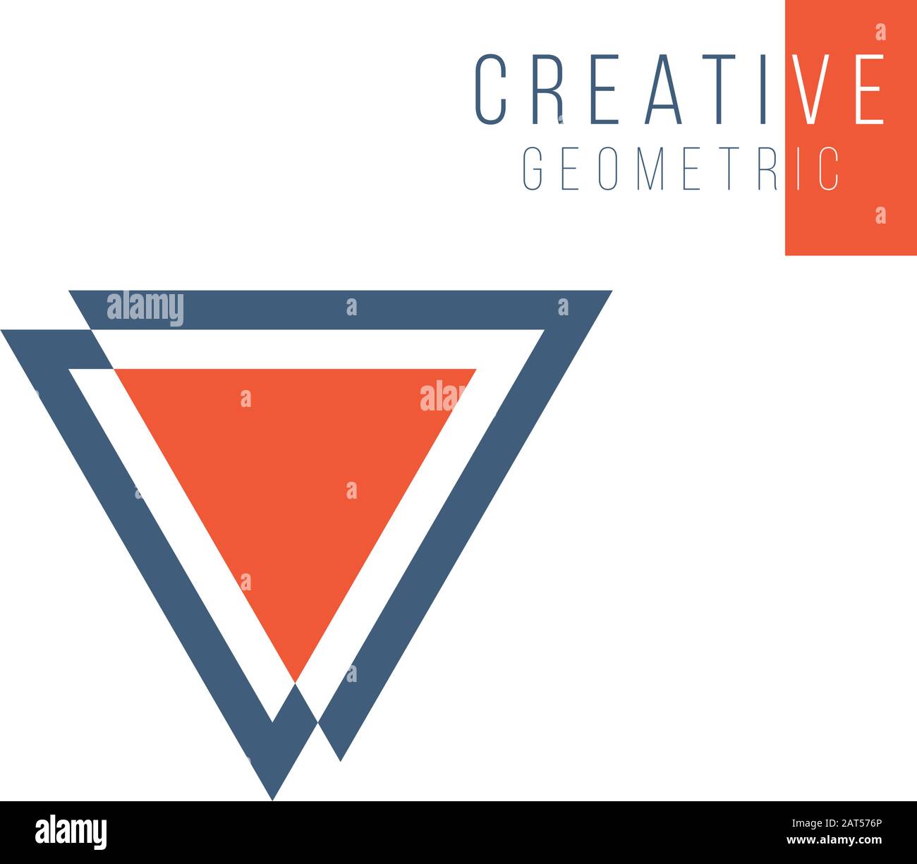 Simple geometri triangle logo design in a modern style. Technology ...