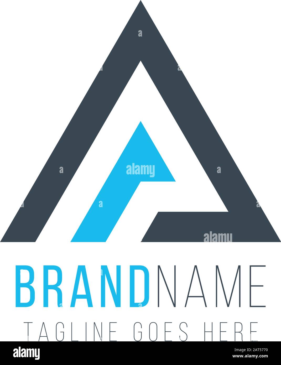 Letter A or delta geometric triangle logo design. Business identity ...