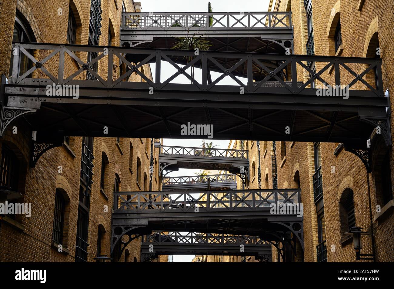 Shad Thames in London, UK. Historic Shad Thames near Tower Bridge is an ...