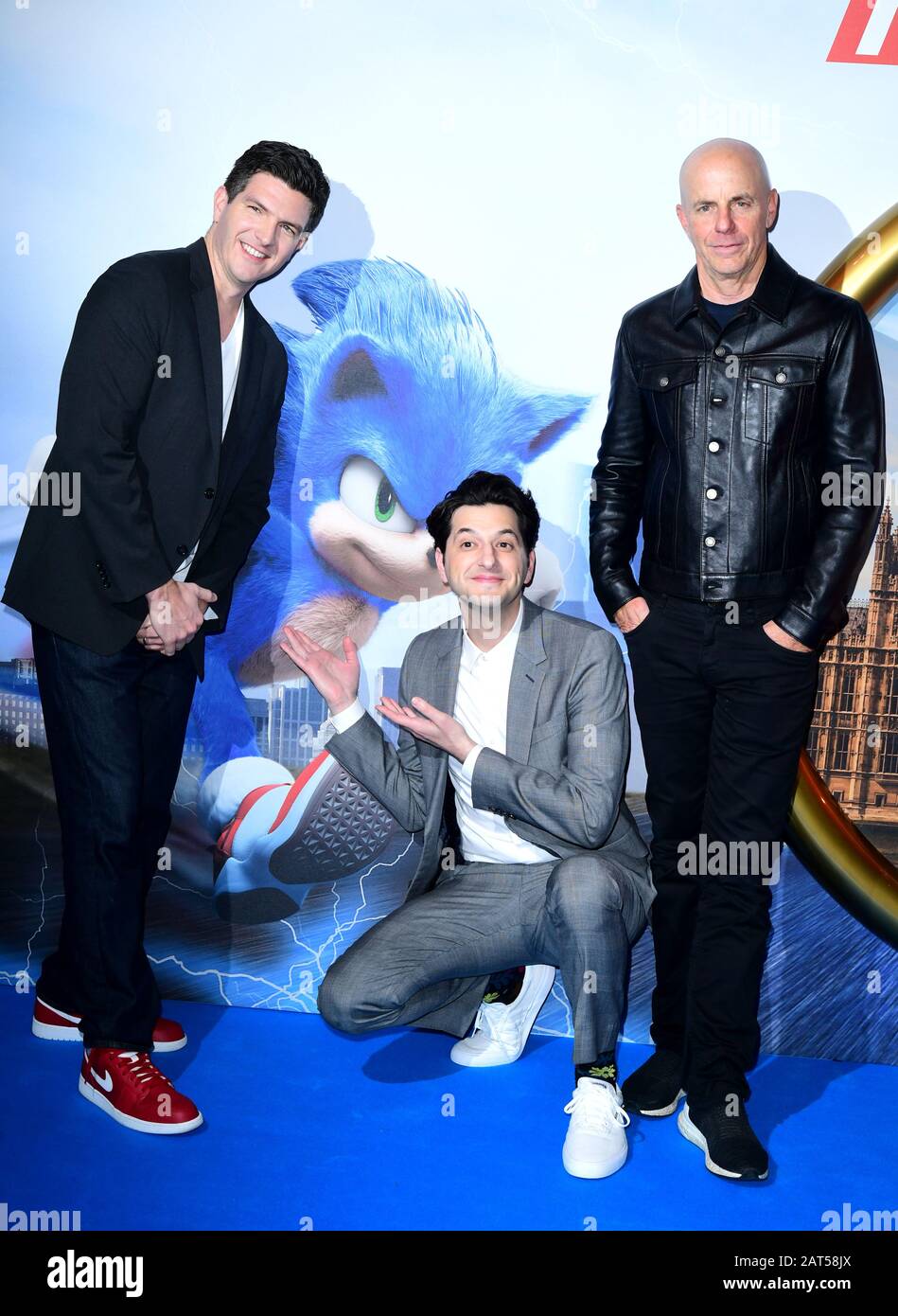 Jeff Fowler and Ben Schwartz and Neal H.Moritz arrive for a screening ...