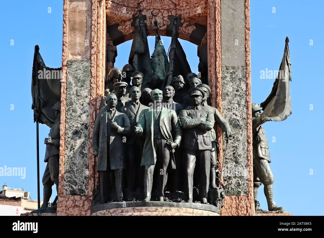 ISTANBUL, TURKEY - Sep 16, 2019: The Republic Monument is located at ...