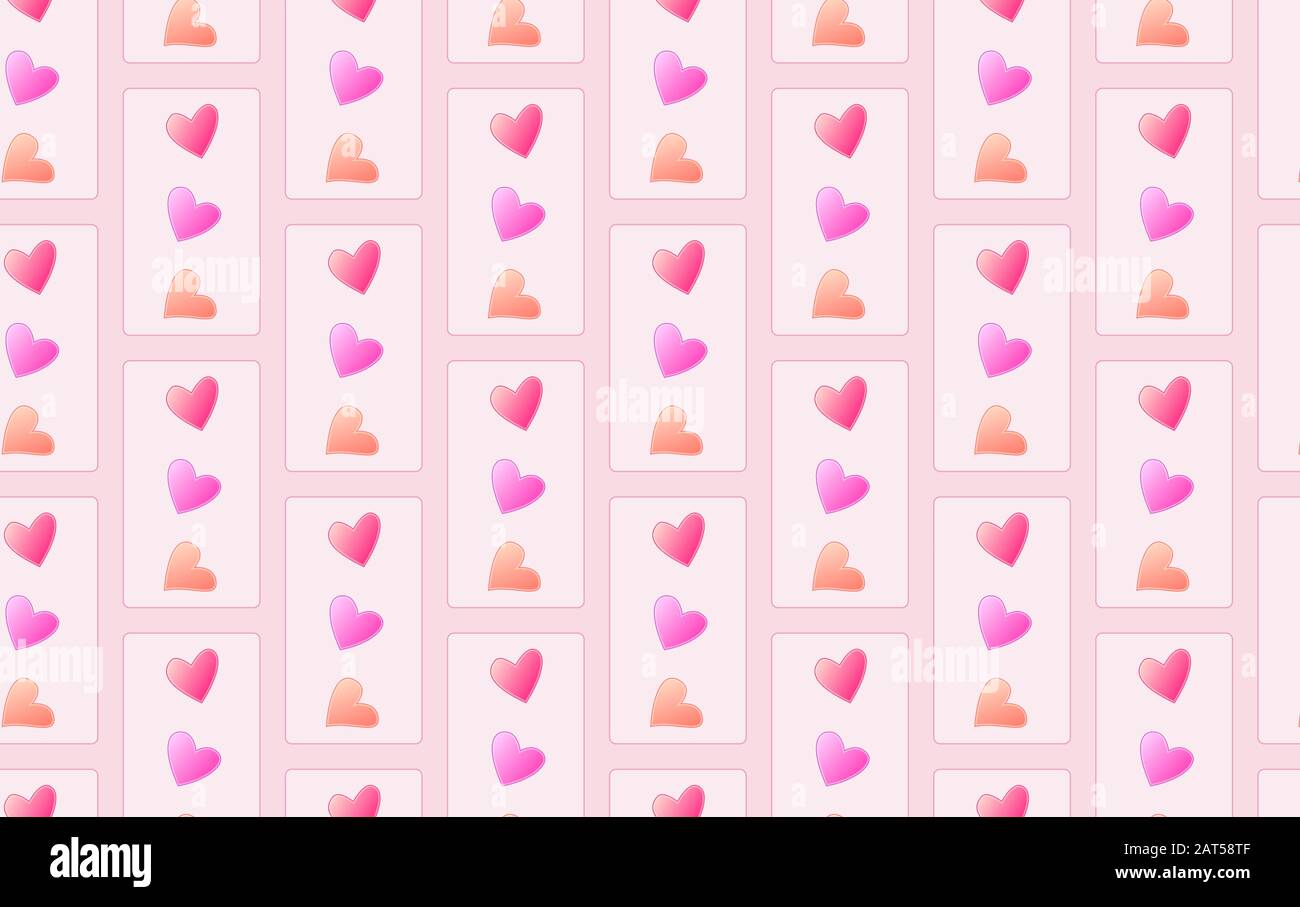 Pink cute romantic seamless texture with colored hearts. Sweet love ...