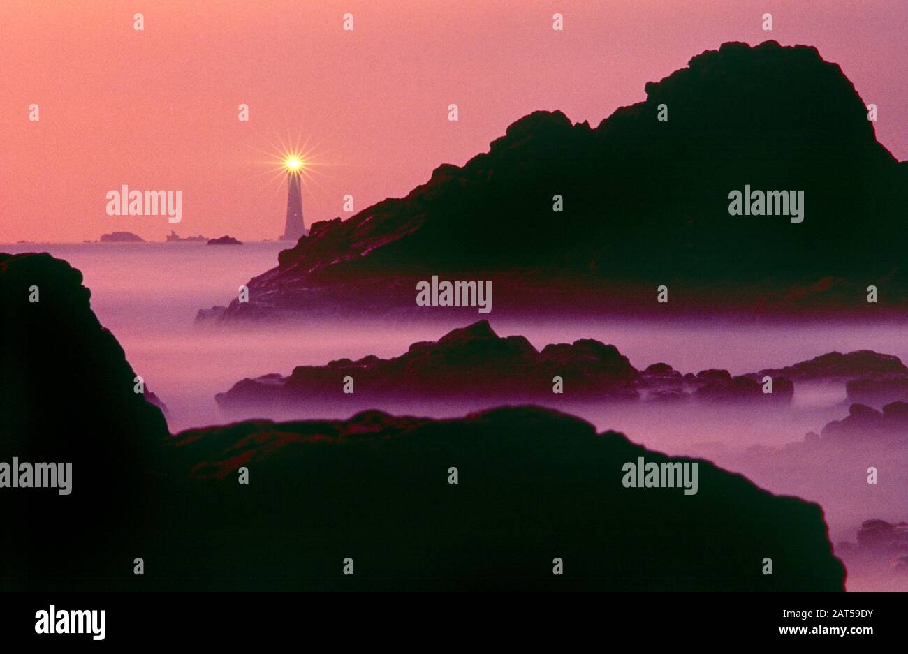 Lighthouse mist channel islands hi-res stock photography and images - Alamy