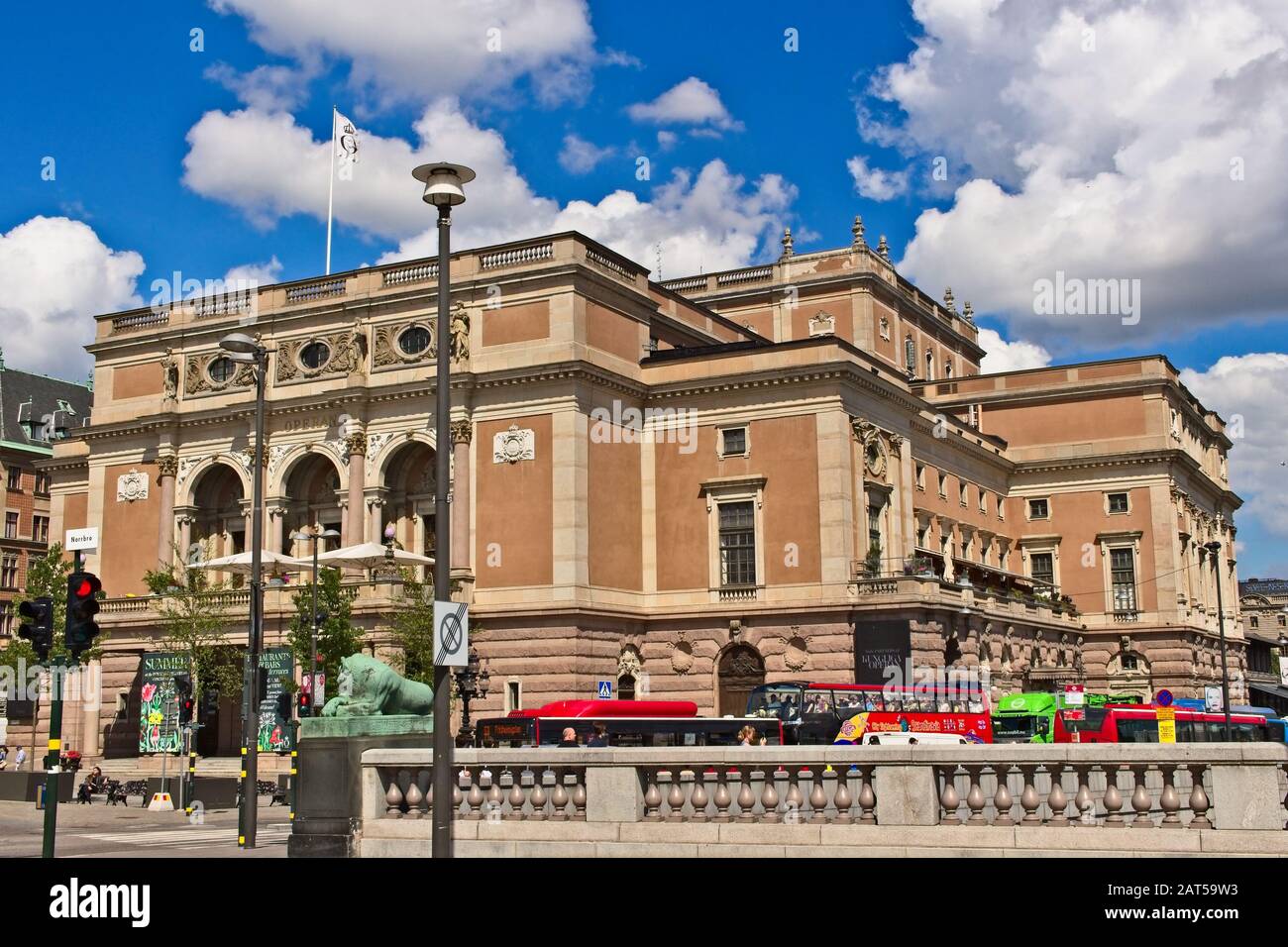 STOCKHOLM, SWEDEN - Jul 05, 2019: The Royal Swedish opera buildings ...