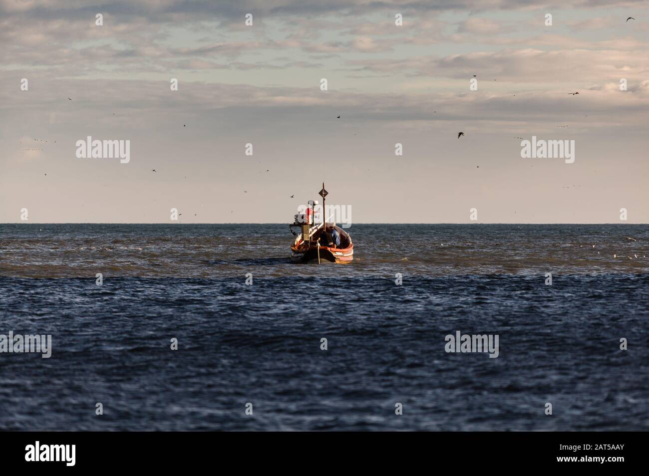 Fishing Boats launch from North Landing Stock Photo - Alamy