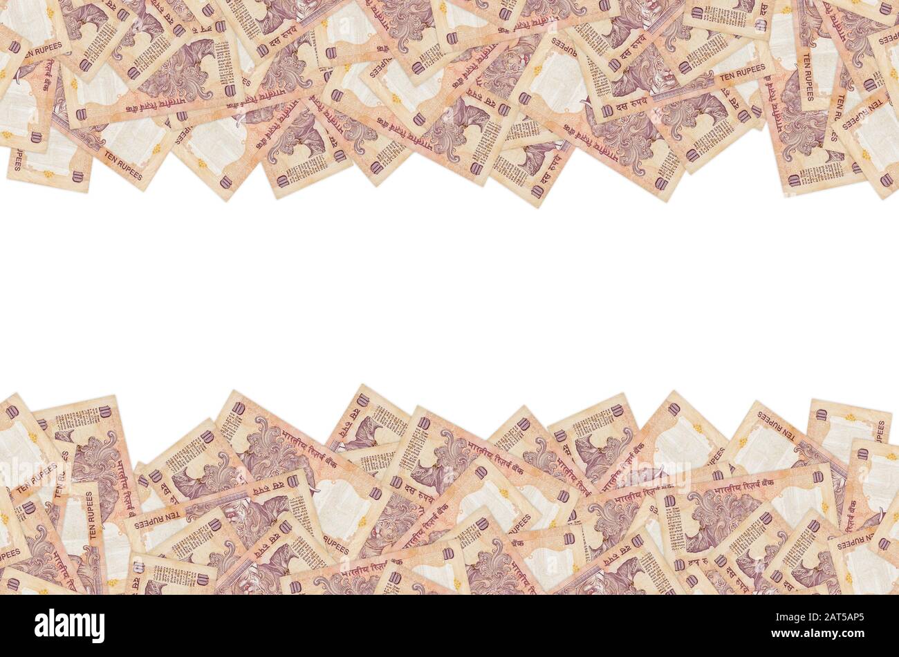 Elephant Rhinoceros and tiger depicted on Indian bank note ten rupees ...