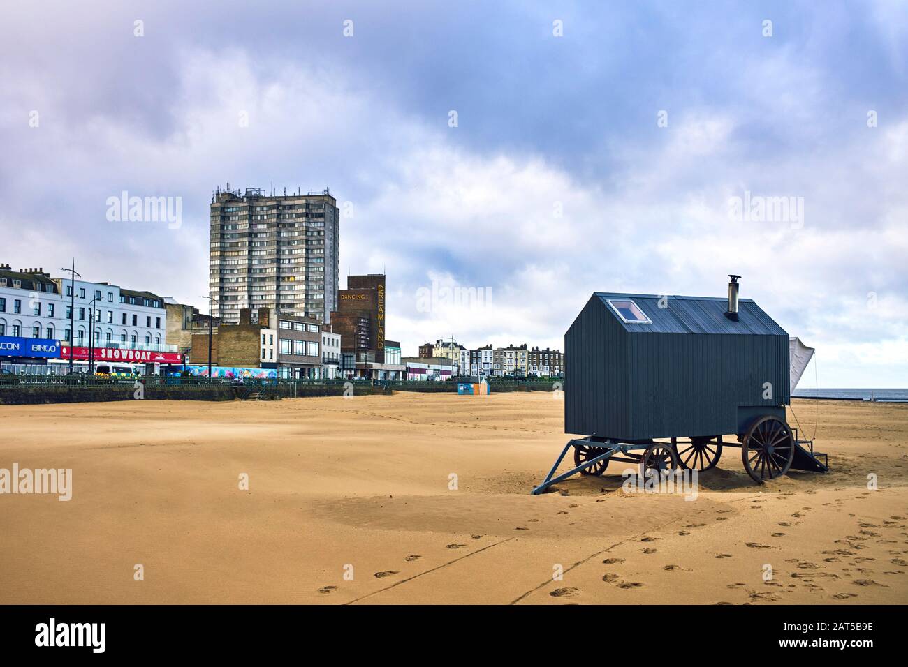 The sauna bathing machine on the beach in Margate Stock Photo - Alamy