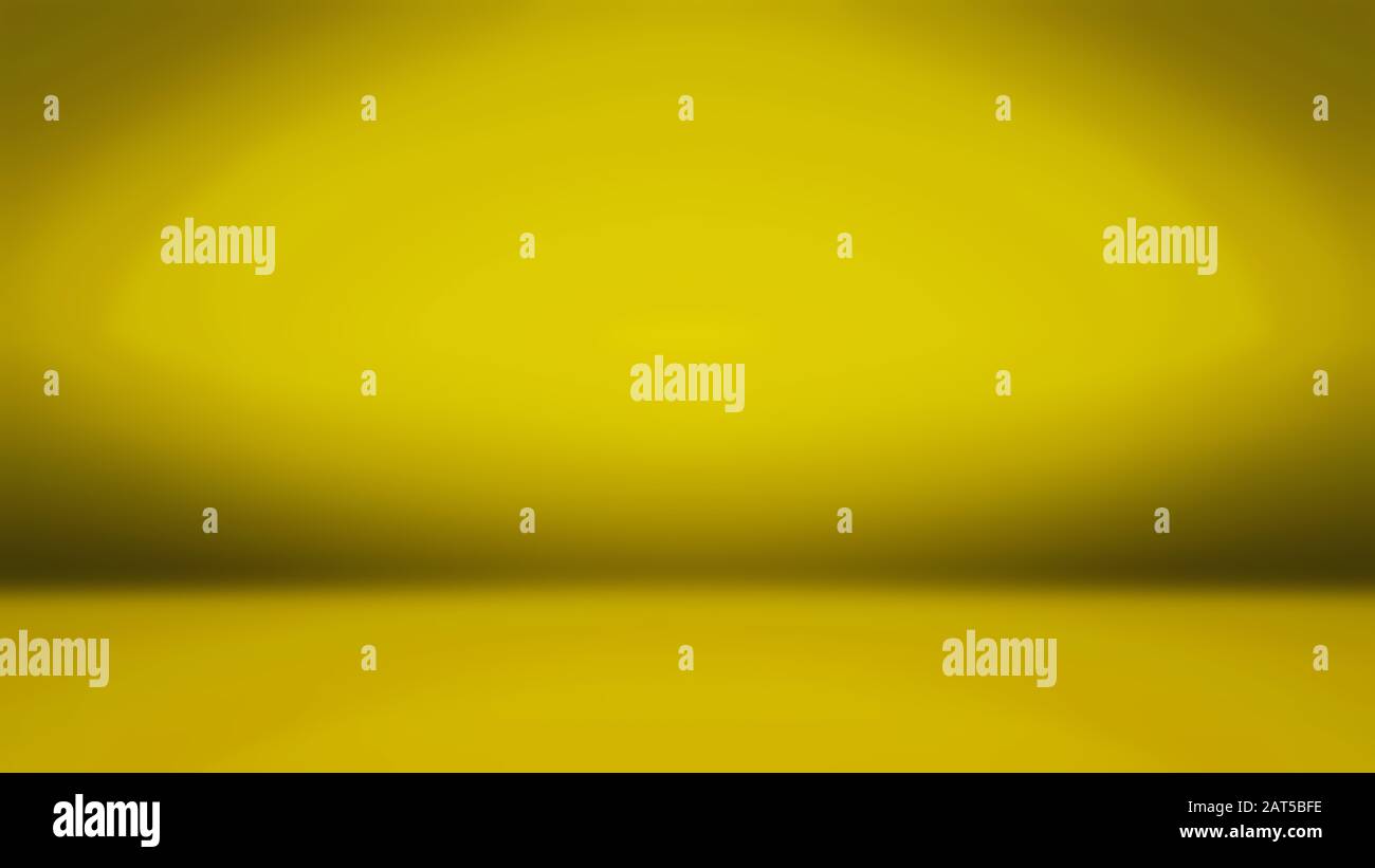 Empty blur yellow Studio well use as background,layout and presentation ...